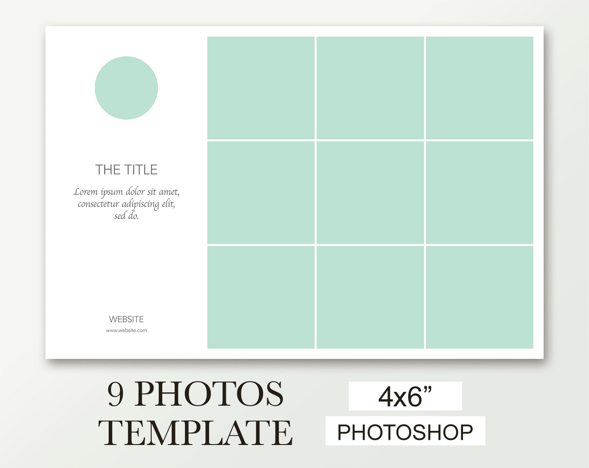 Marketing Template, 4x6 Photo Card Collage, Promo Card Template ...