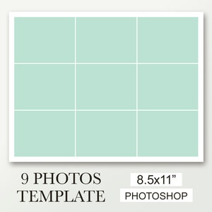 9 Face Photo Composite Photoshop, Collage Birthday Invitation, 9 ...