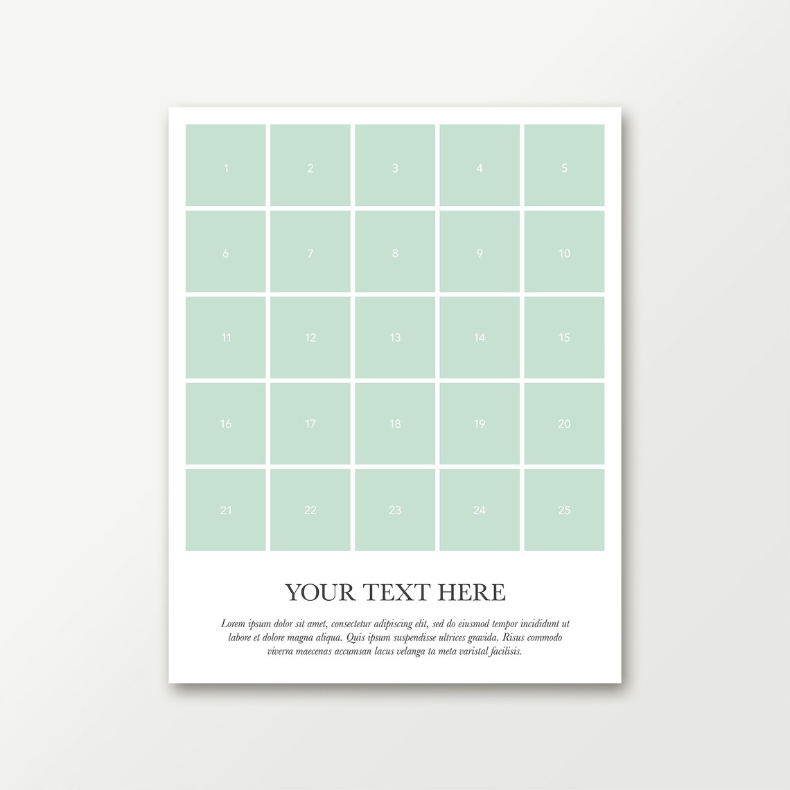 11x14 Photo Collage Template for 25 Pictures. Photoshop Canva. Funeral ...
