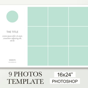 Marketing Template, 16x24 Photo Collage, Promo Card Template ...