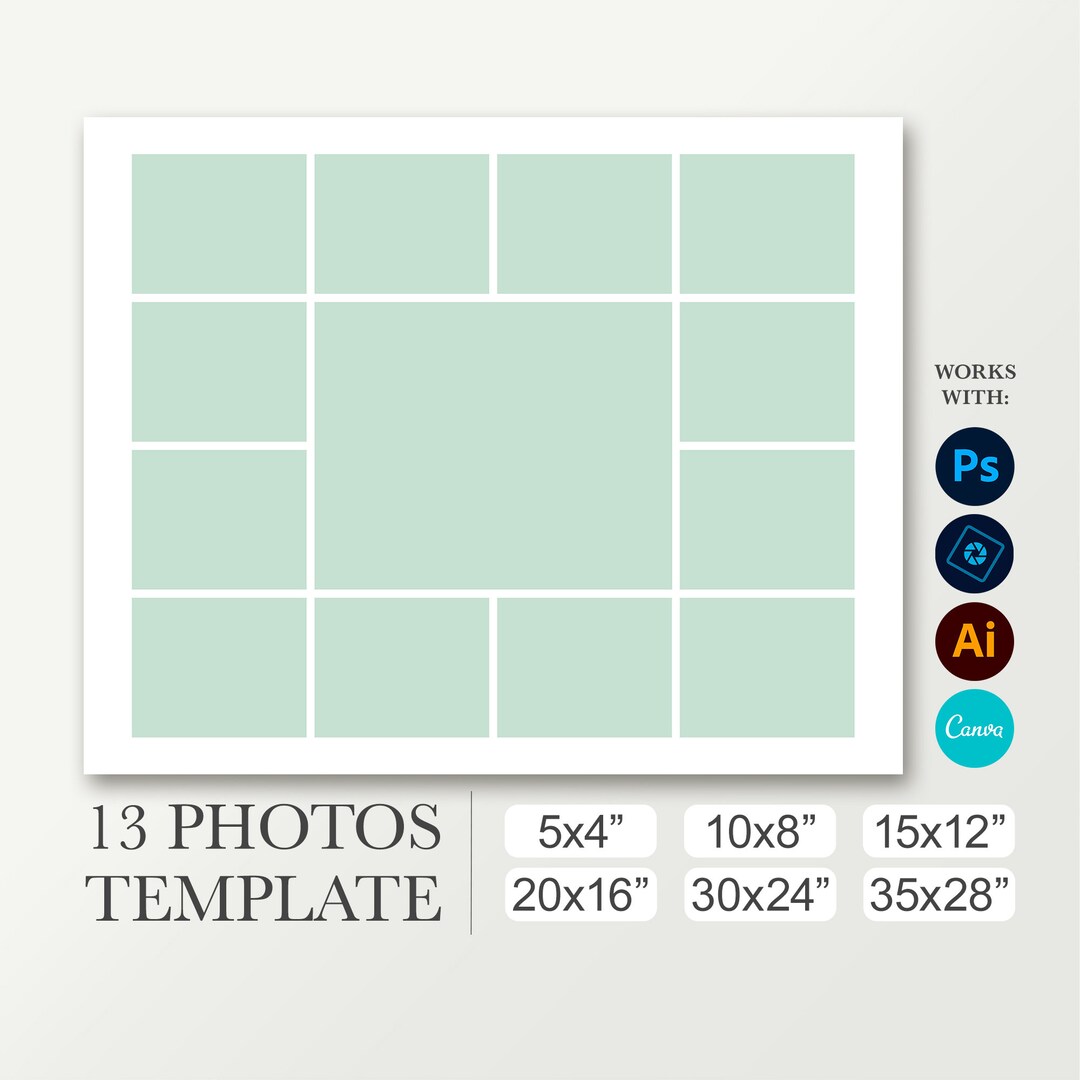 Newborn Photoshop Canva. Yearbook Board. School Composite Template for ...