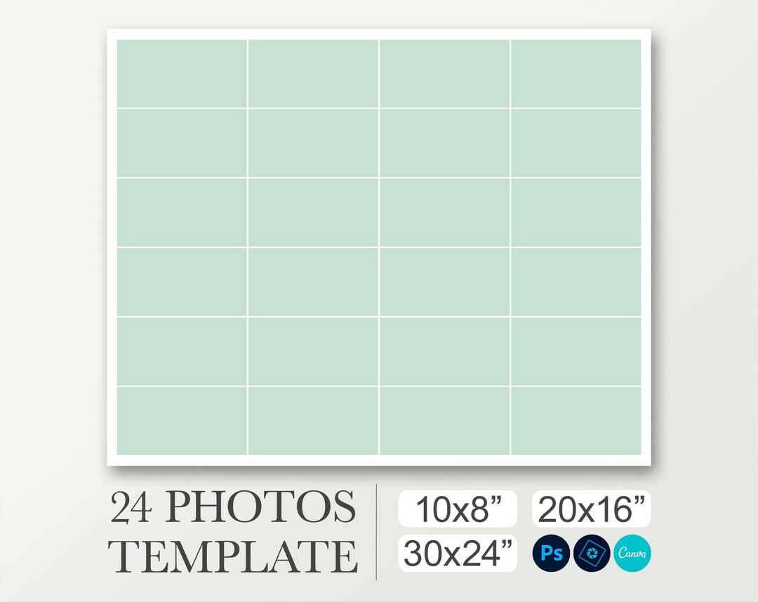 Party Storyboard for 24 Pictures. Digital Layout. Photo Board Canva ...
