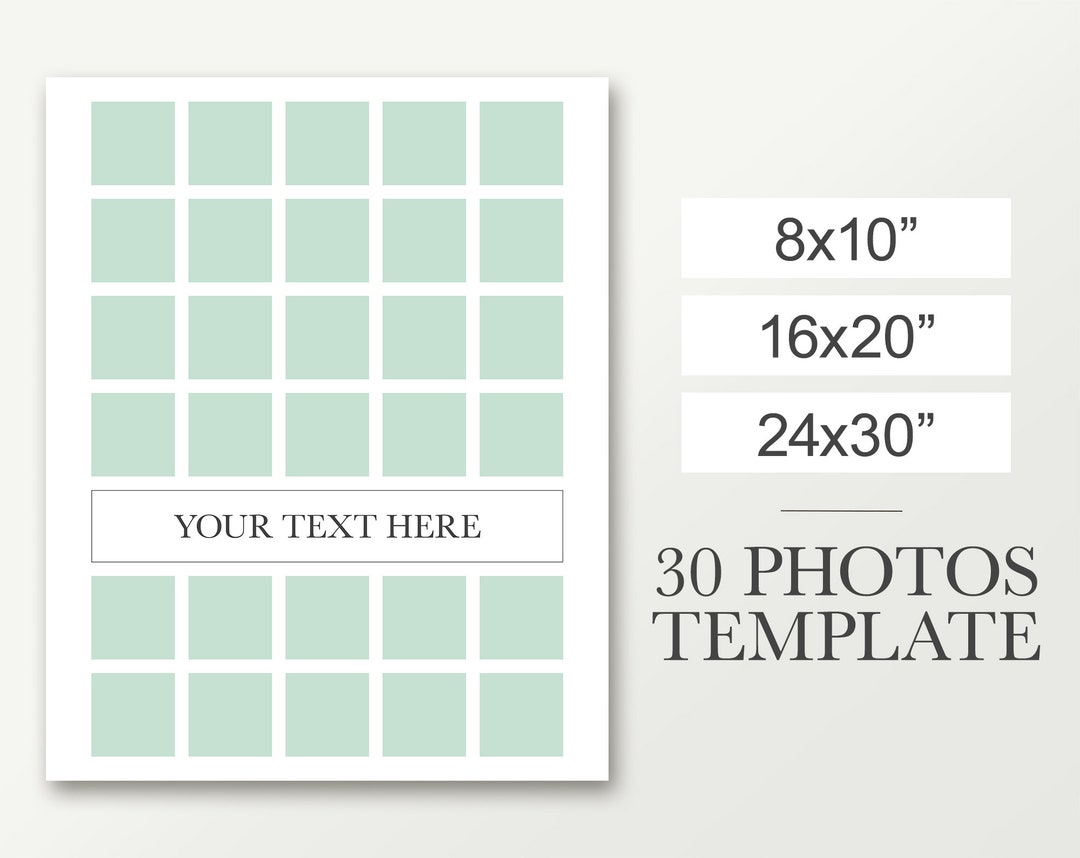 Class Photo Template for 30 Photos. Digital School Composite - Etsy