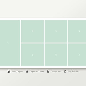 10x20 Editable Collage Template for 7 Pictures -, Photo Collage ...