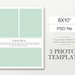 8x10 Photography Template for 3 Photos, Photo Collage Template - Etsy