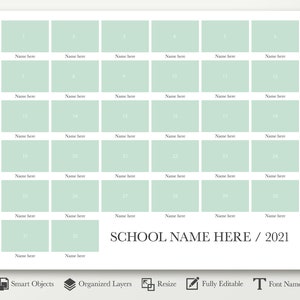 16x20 Group Composite Template for 32 Photos, Photo Collage Template - Etsy