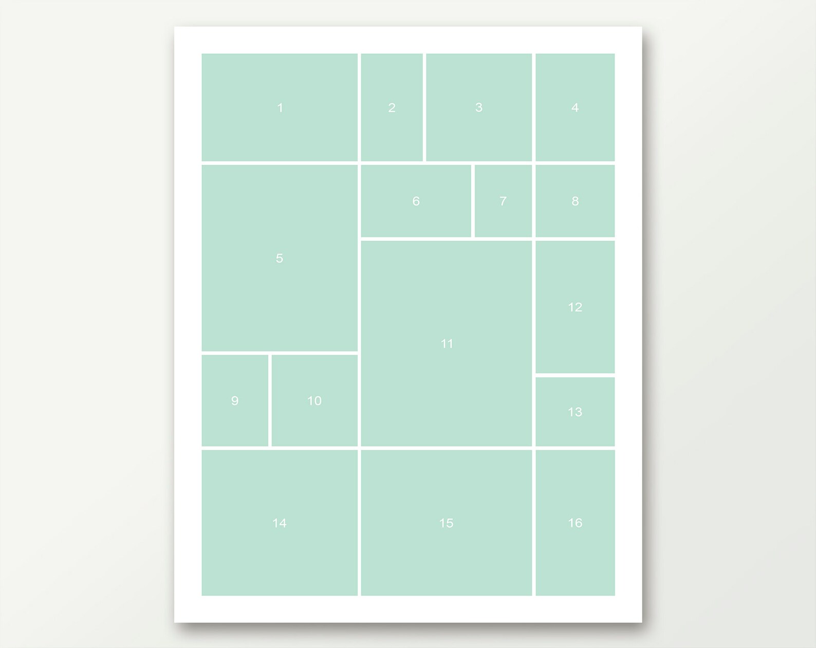 11x14 Photo Collage Template Digital Storyboard for - Etsy