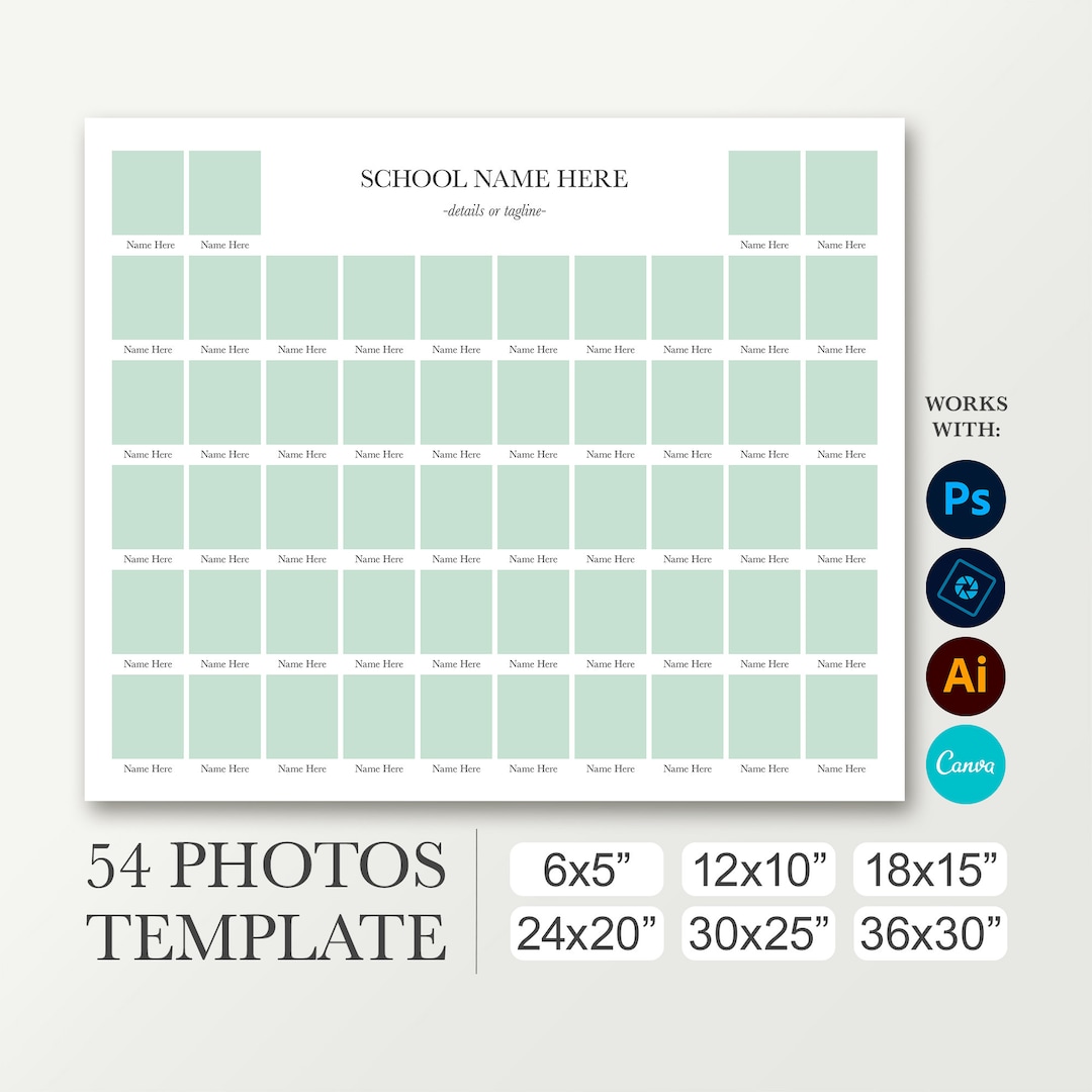 Class Layout. Yearbook Composite. 20x24 School Picture Board. Photo ...