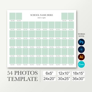 Class Layout. Yearbook Composite. 20x24 School Picture Board. Photo ...