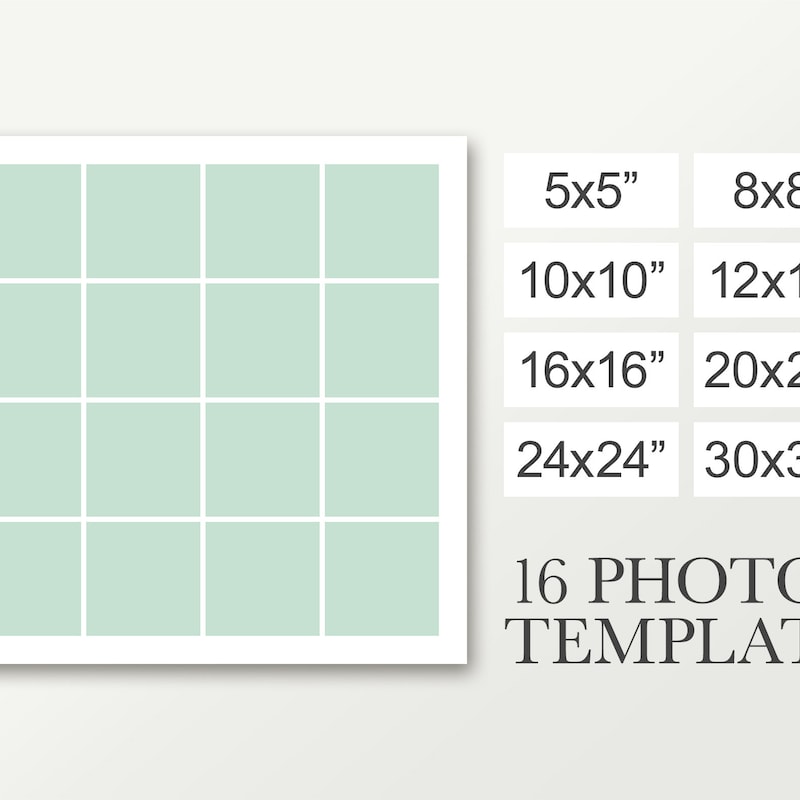 16x16 Template Collage - Etsy