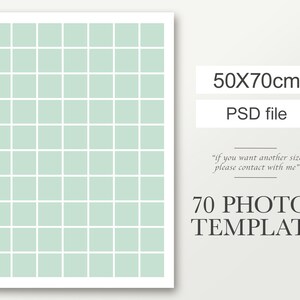 50x70cm Large Sign Template for 70 Photos, Photo Collage Template - Etsy