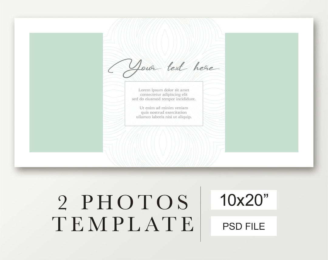 10x20 Wedding Photo Template for 2 Pictures -, Photo Collage Template ...