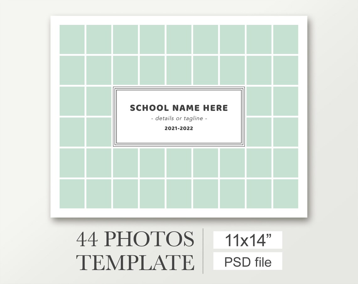 11x14 Class Photo Collage for 44 Pictures. the Digital - Etsy