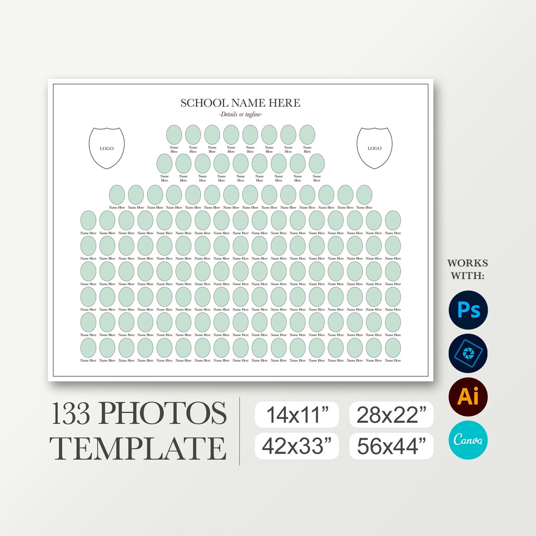 Oval Photo Template 133 Pictures. Digital School Class Collage ...