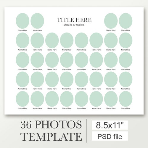 Custom Class Photo Collage Template for School Kindergarten - Etsy