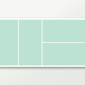 4 Photo Collage Template, 10x20 Storyboard for Photographers, Birthday ...