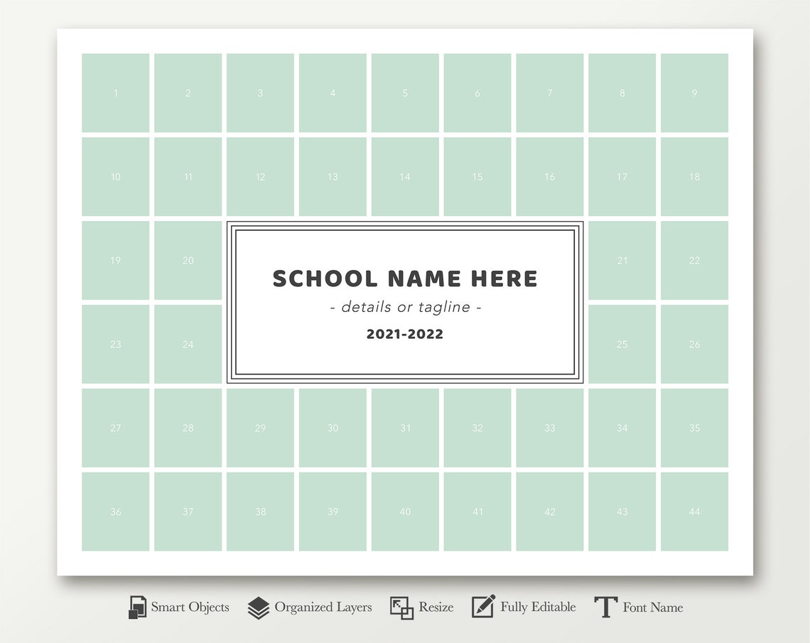 11x14 Class Photo Collage for 44 Pictures. the Digital - Etsy