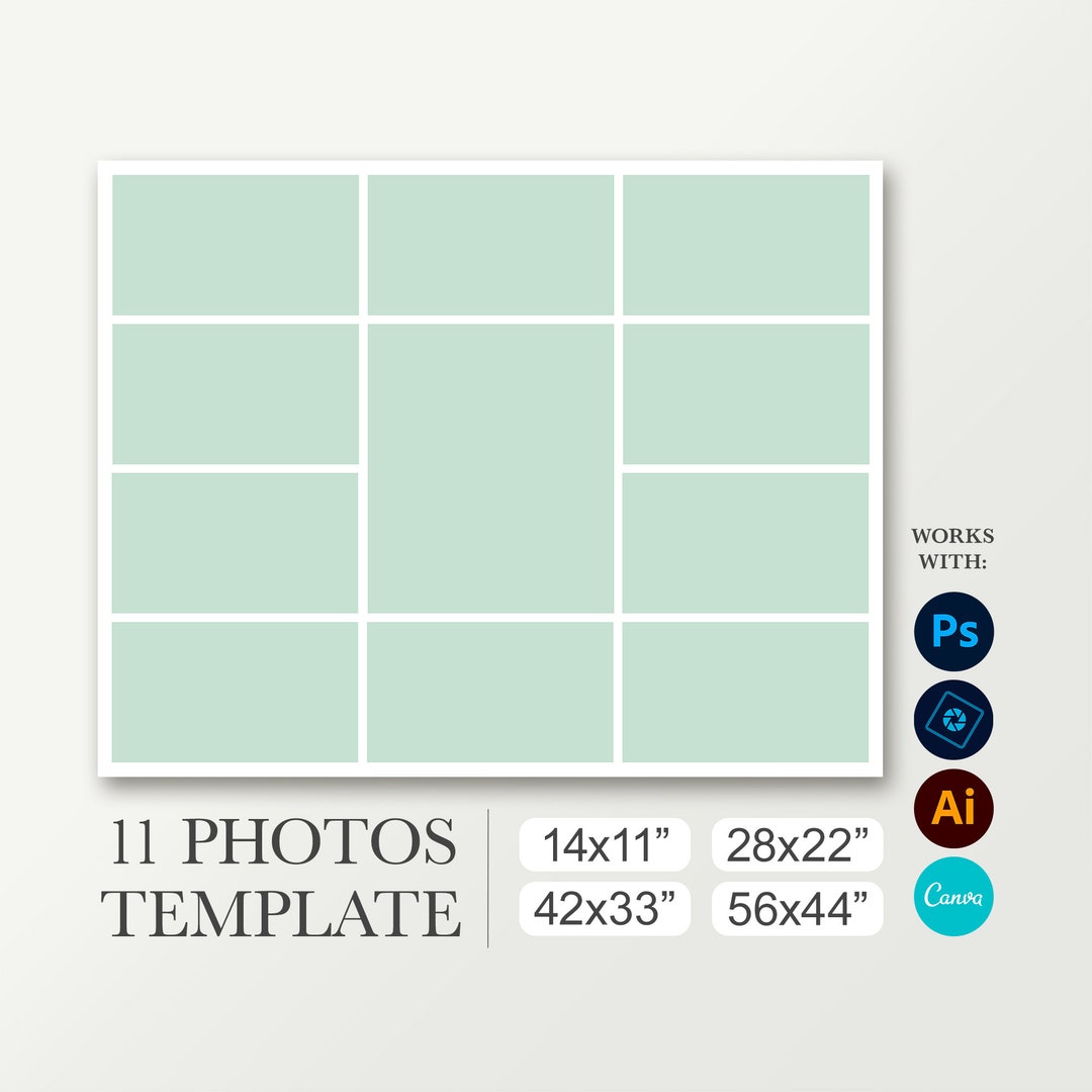 11 Picture Photography Board 11x14, 22x28, 33x42. Photo Collage ...