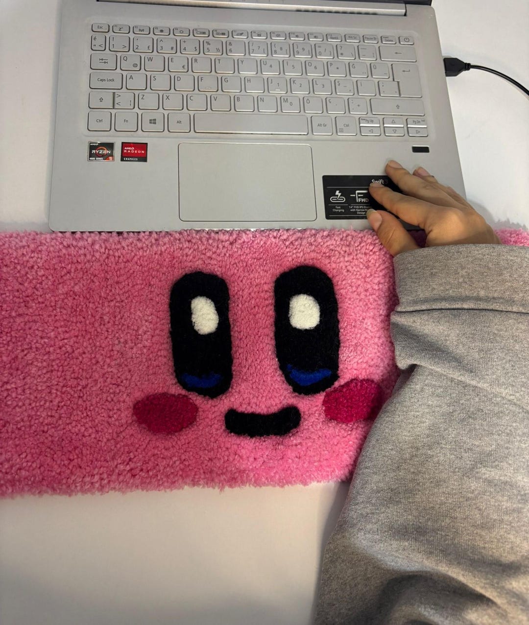 Cartoon Characters Tufted Keyboard Rug, Custom Gaming Desk Decor ...