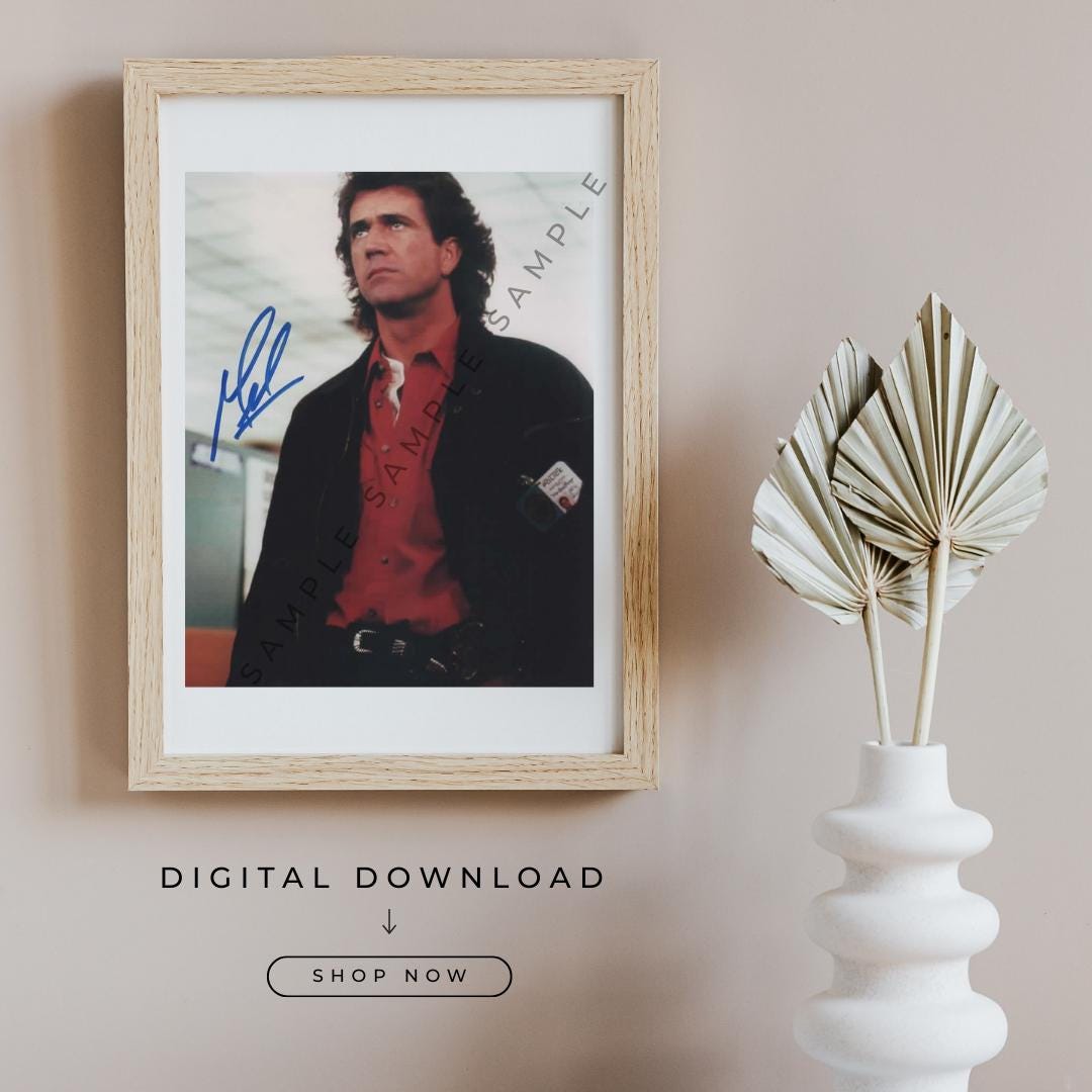 MEL GIBSON Signed Autograph 8 X 10 Digital Download - Etsy