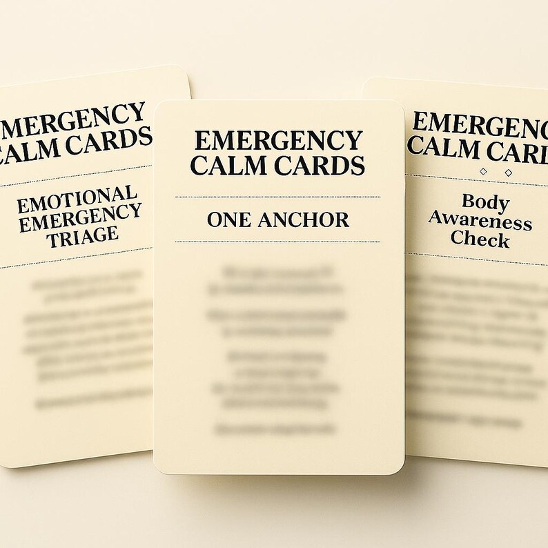 Emergency Calm Cards Printable – Instant Nervous System Reset, Anxiety ...