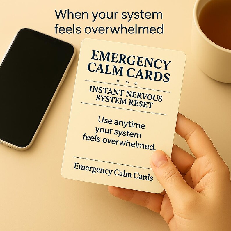 Emergency Calm Cards Printable – Instant Nervous System Reset, Anxiety ...