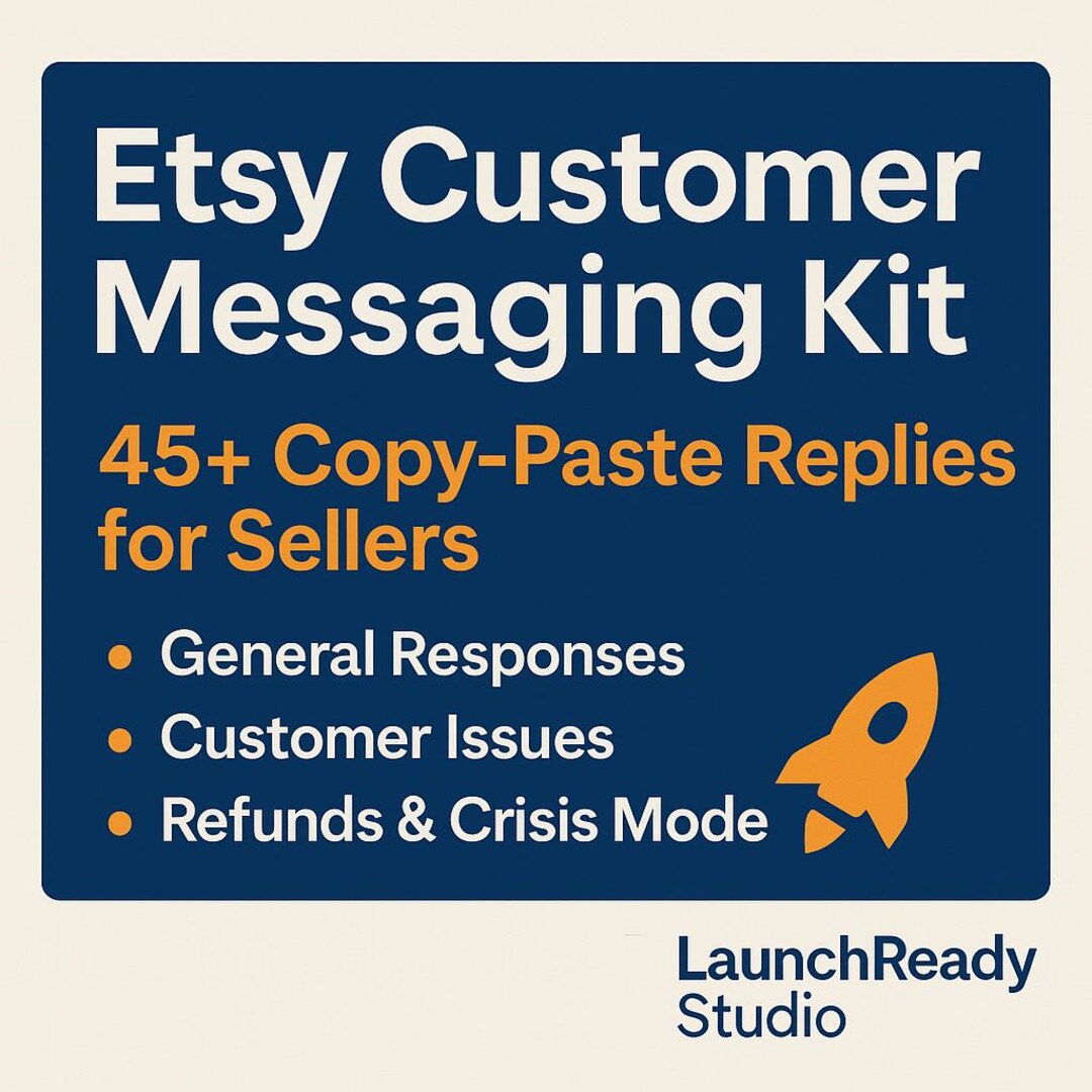 Etsy Customer Messaging Templates Kit | 45+ Copy-paste Replies for ...