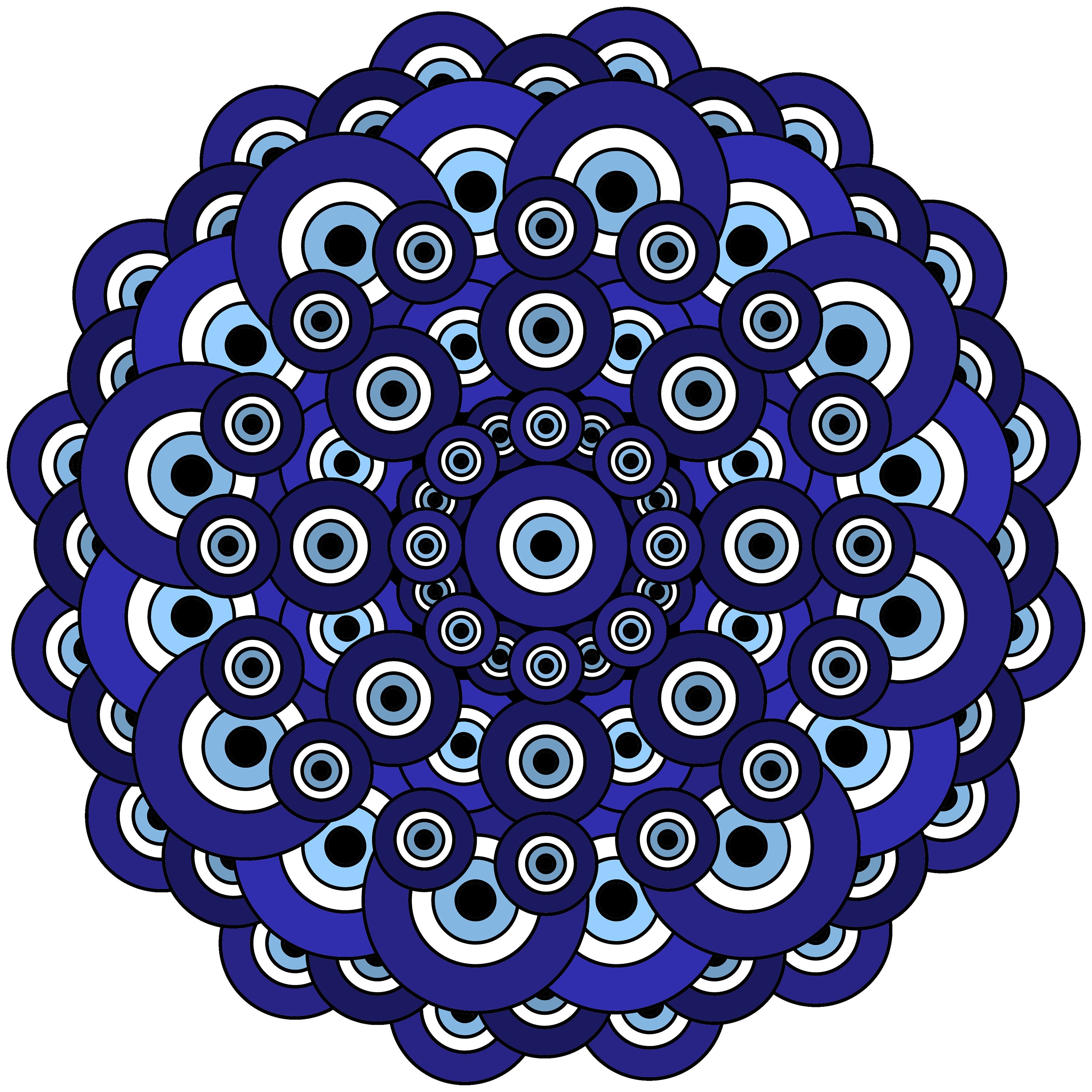 Evil Eye Mandala Colouring Pages - Etsy