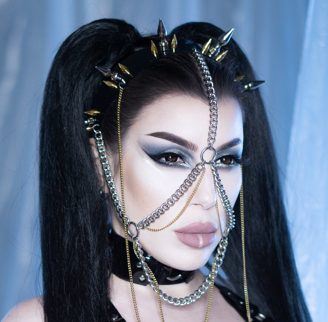 MEDUSA Chain Head Harness Studded Headpiece - Etsy