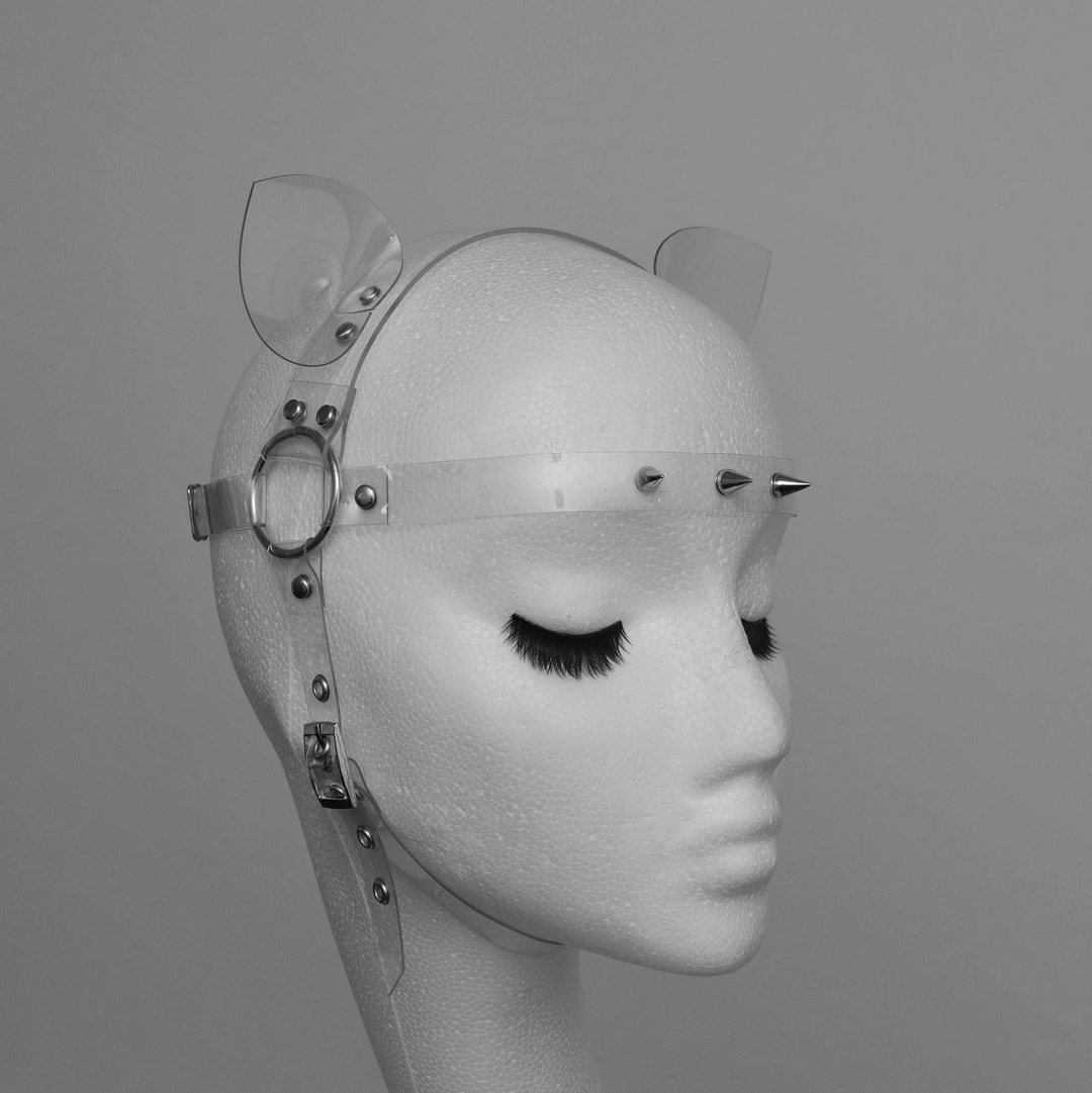 Kitty Kat Head Harness in Clear PVC - Etsy