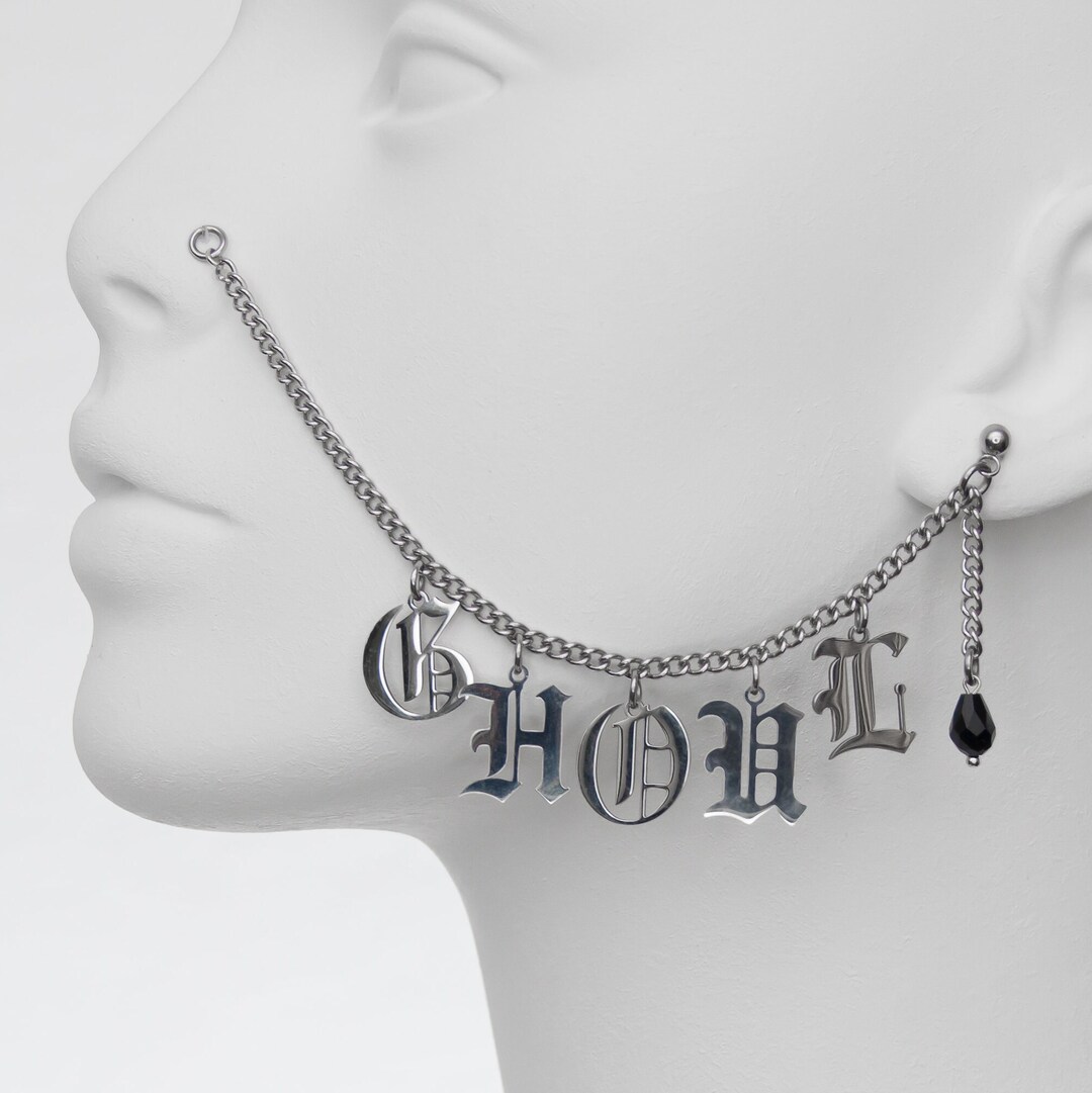 GHOUL - DODGY GOTHZ Nose to Ear Chain - Etsy