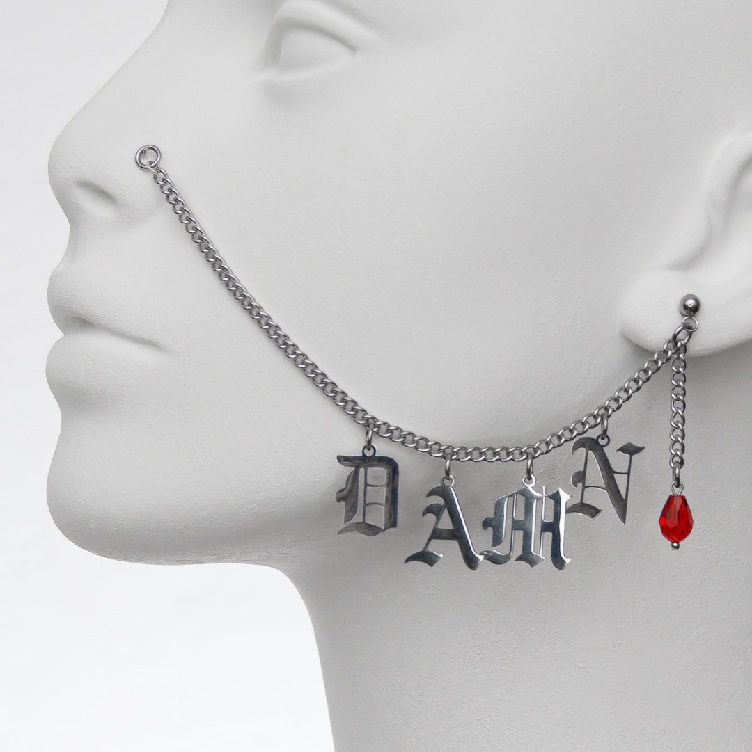 DAMN - DODGY GOTHZ Nose to Ear Chain - Etsy