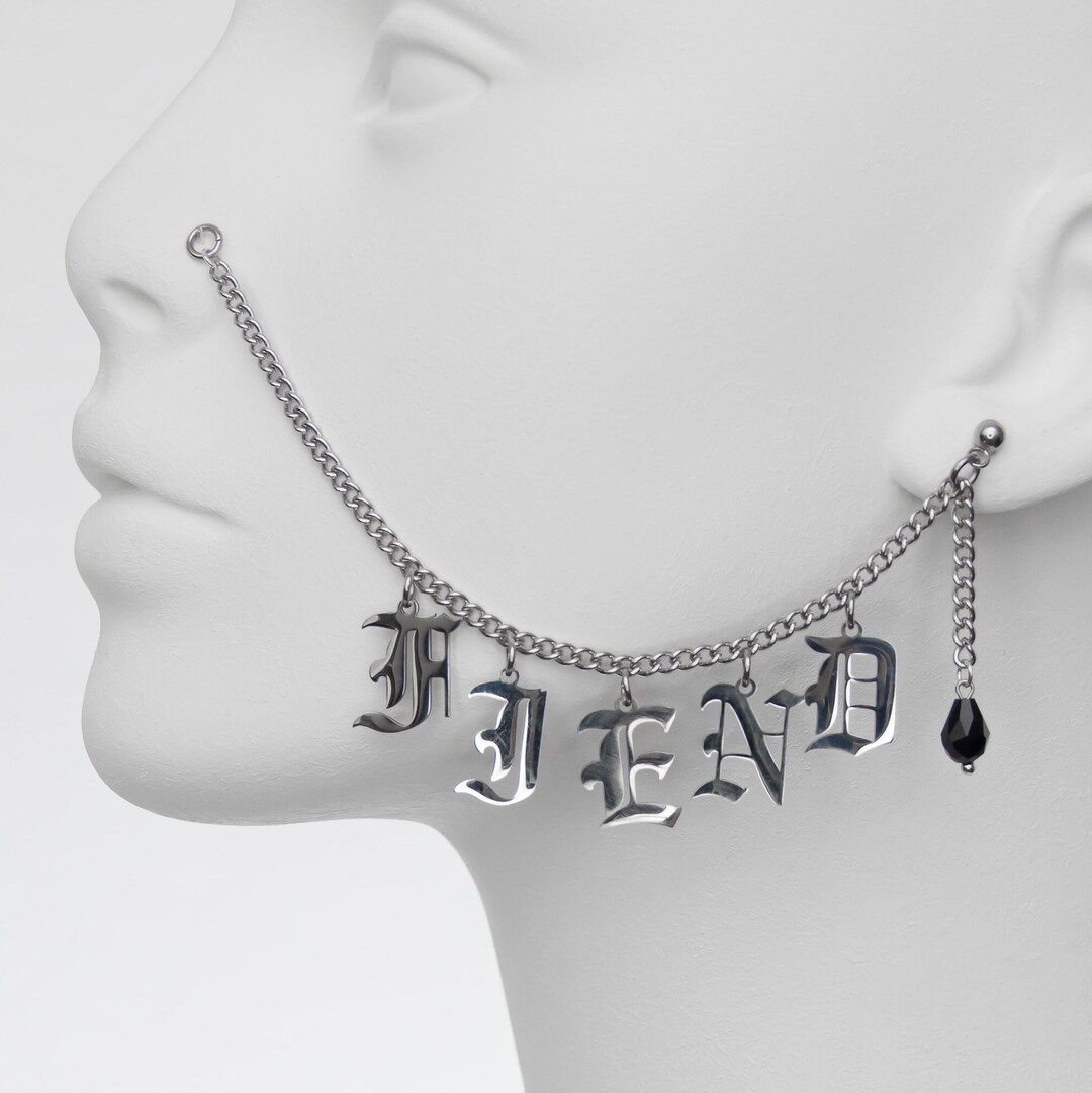 FIEND - DODGY GOTHS Nose to Ear Chain - Etsy