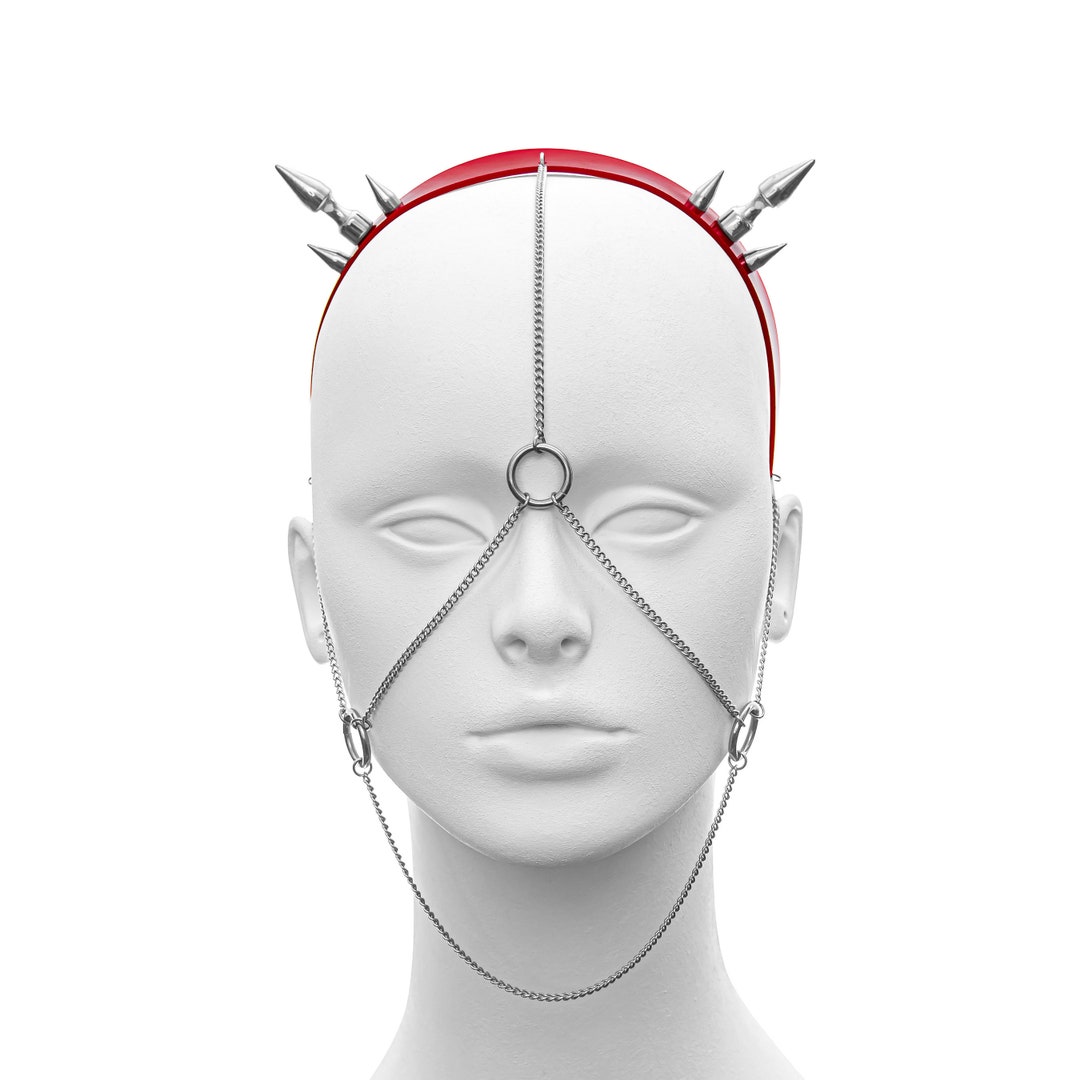 BABE BIJOUX Red Mini Face Chain Head Harness - Etsy