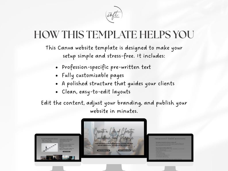 Life Coach Canva Website Template | Landing Page | Multipage | Website ...