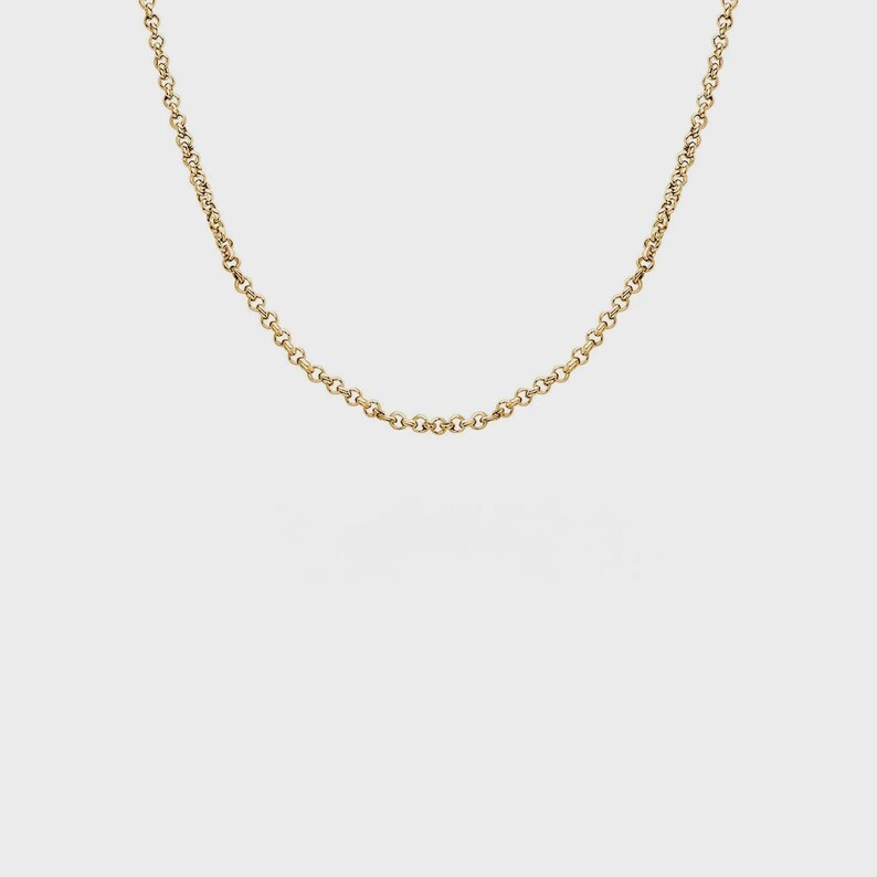 Small Rope Chain Necklace (gold) - Etsy