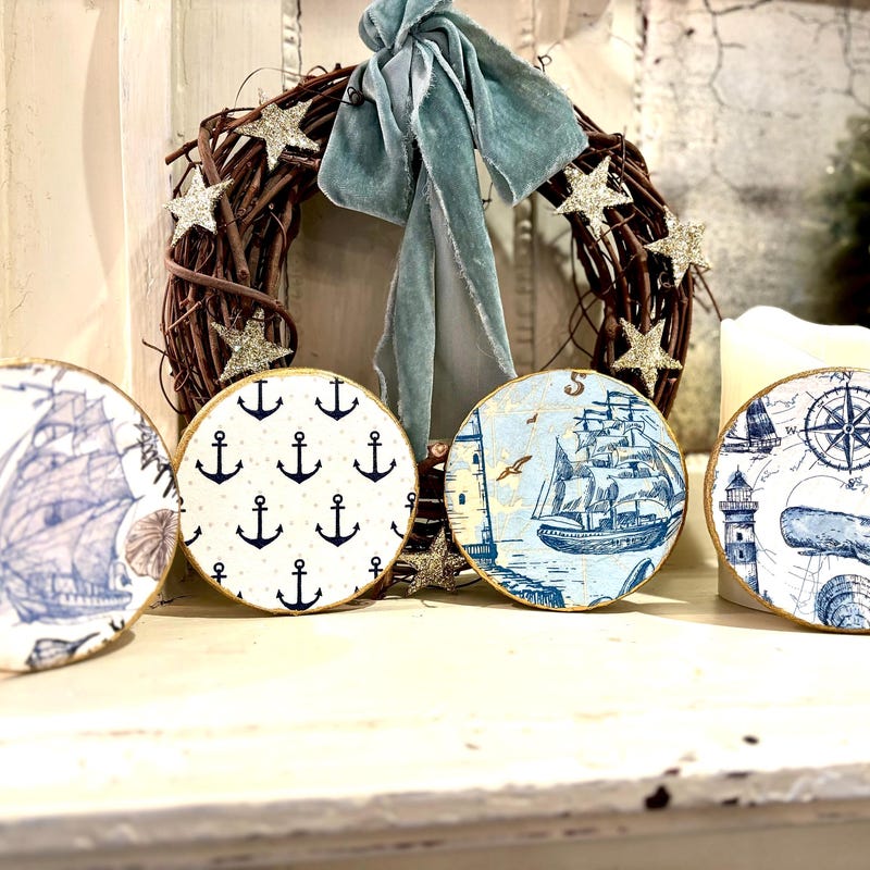 Coastal Coaster Cork - Etsy