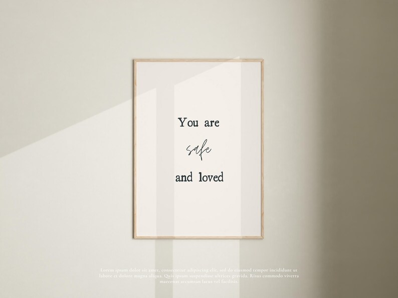 Calm Kids Quotes Wall Art, Soothing Nursery Prints for Sleep, Neutral ...