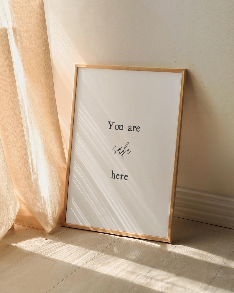 Calm Kids Quotes Wall Art, Soothing Nursery Prints for Sleep, Neutral ...