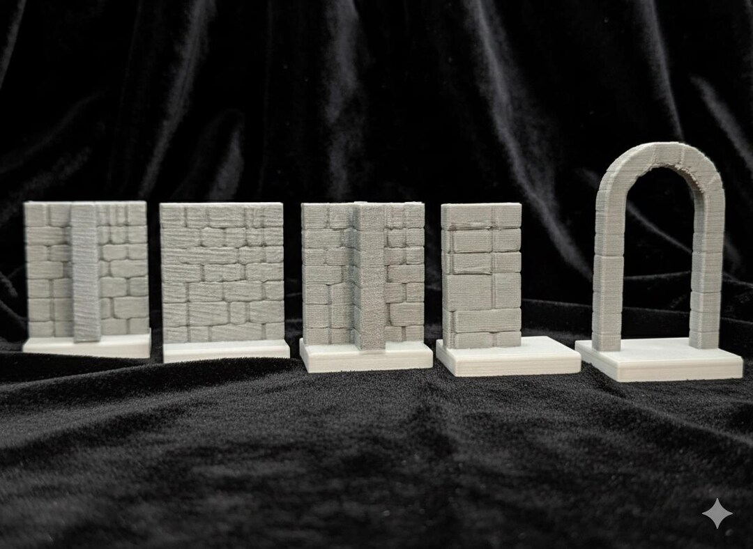 Modular Dungeon Walls & Doors – Single 3D Printed Pieces | Build Your ...