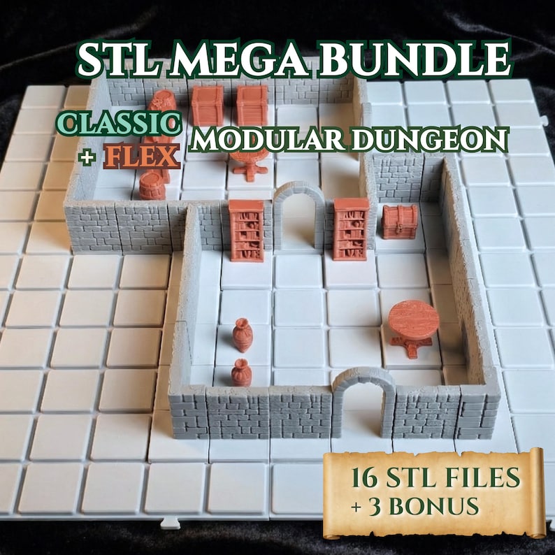 STL MEGA BUNDLE – Dungeon Builder (classic + Flex Systems) + Tavern ...