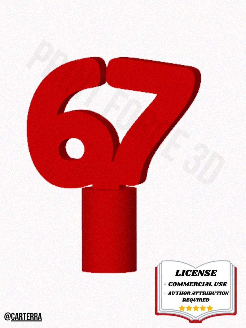67 PENCIL Topper 3D MODEL - Digital FILE, Pencil Decoration - 3D ...
