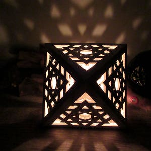 Octahedron Ceramic Candle Holder / Shadow Lamp - Etsy