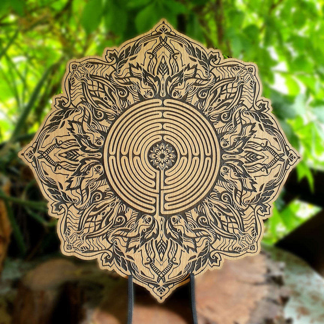 Wooden Mandala Labyrinth 11 - Etsy