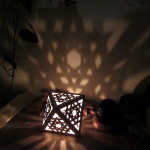 Octahedron Ceramic Candle Holder / Shadow Lamp - Etsy