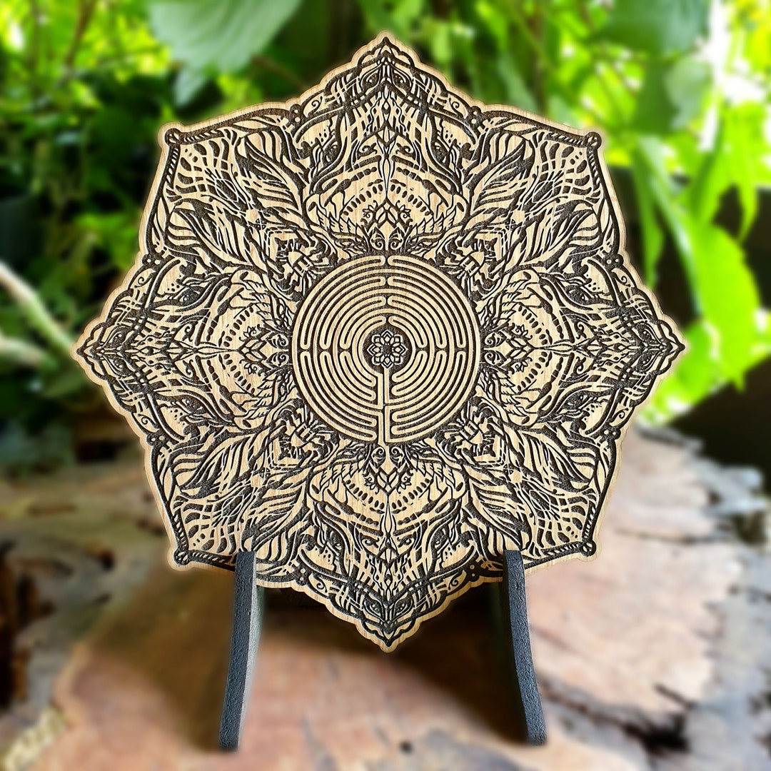 Wooden Mandala Labyrinth 8 - Etsy