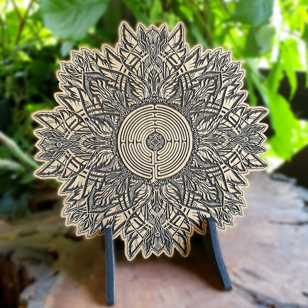 Wooden Mandala Labyrinth 10 - Etsy