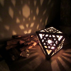 Octahedron Ceramic Candle Holder / Shadow Lamp - Etsy