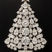 Gemstone Christmas Tree Print, Vintage Brooch Style Wall Decor, Festive ...