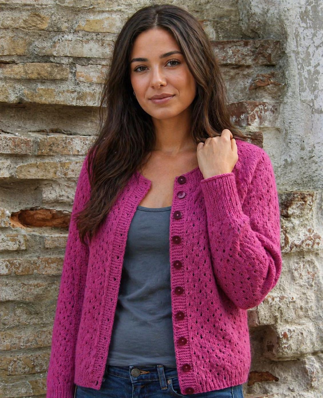 Light Summer Cardigan Knitting Pattern PDF | Women Lace Knit Sweater ...